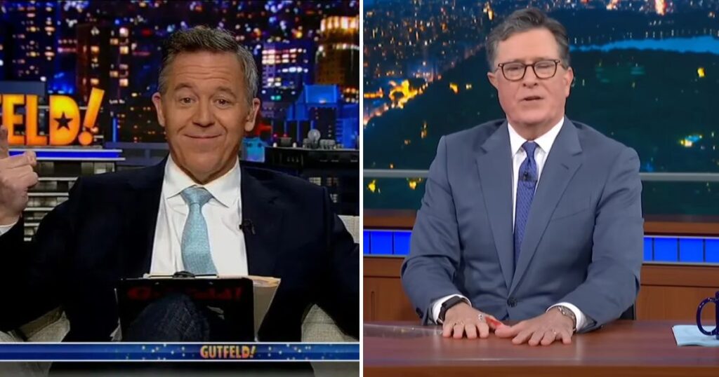 Greg Gutfeld tops the late-night charts as CBS ends Colbert’s run ...
